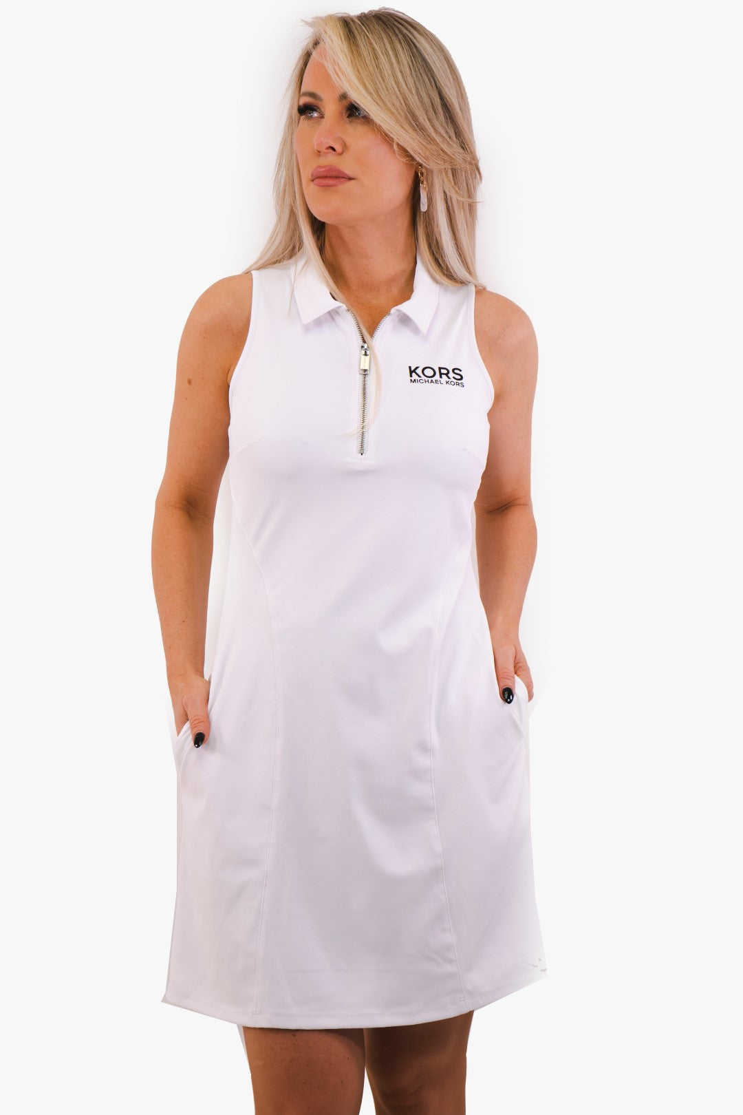Shop Option Michael Kors Dress in White color Kors Ms381Se9Xp 100 Boutique Option